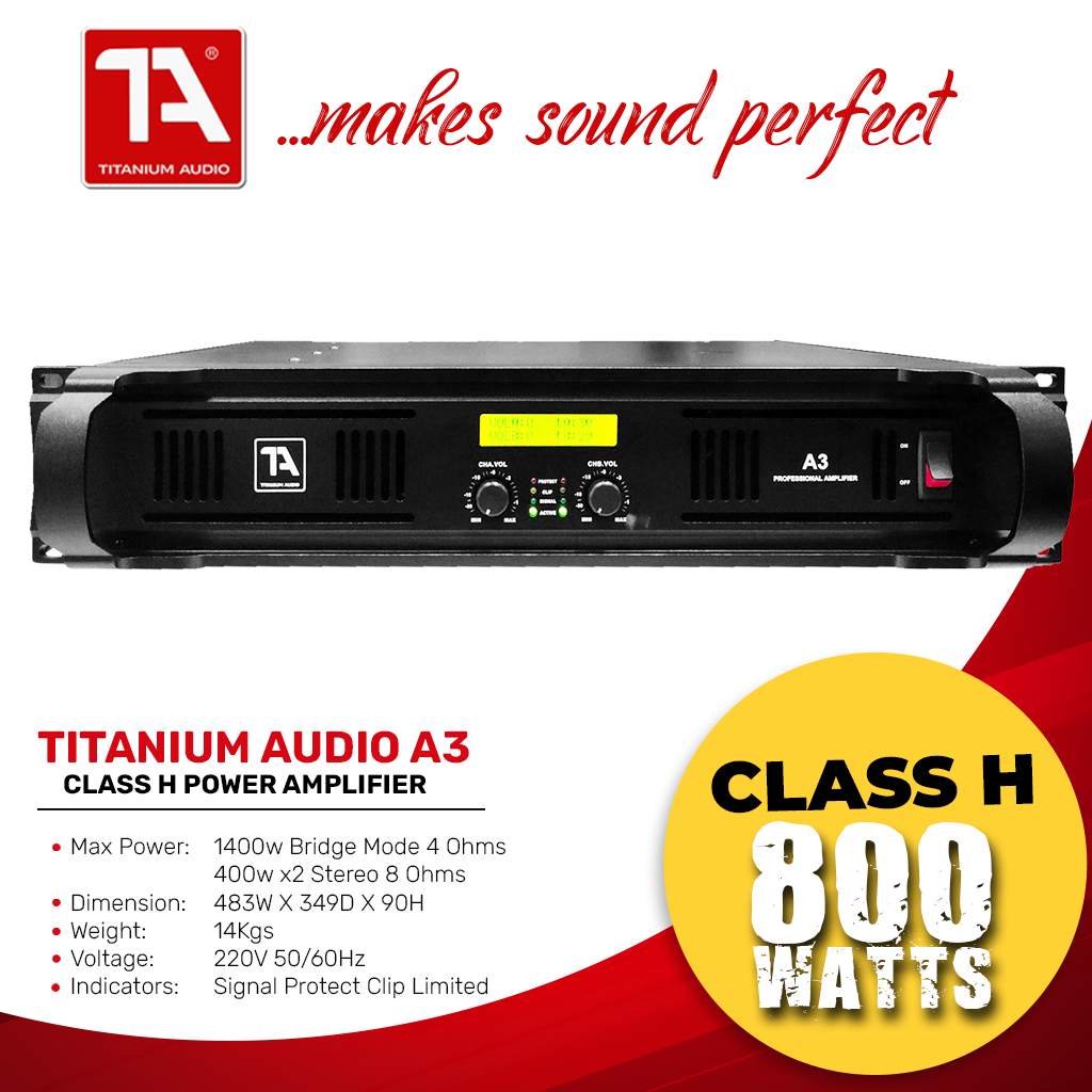 Titanium Audio A3 / Professional Amplifier / Class H / TA Power ...
