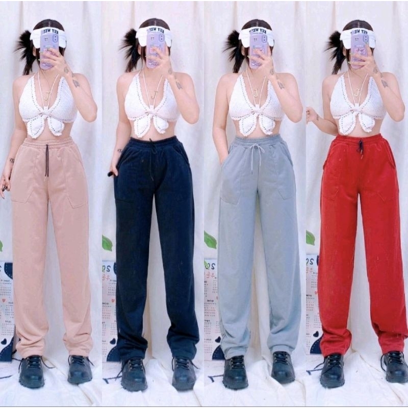 High Quality Sweat Pants Basic Trouser Pants Cotton Terry | Shopee ...
