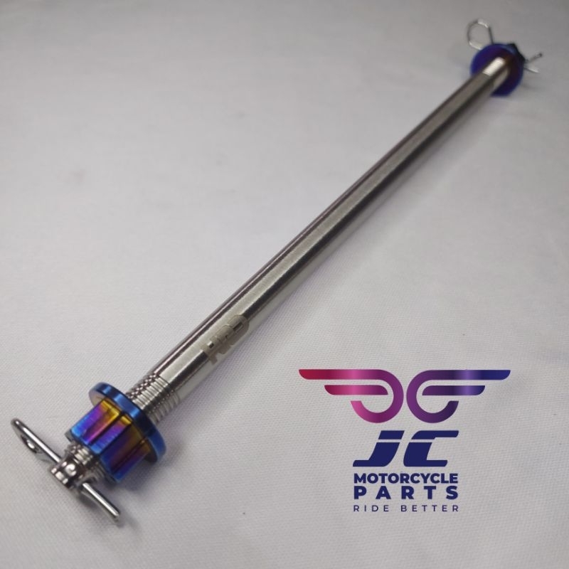 HRD FRONT WHEEL AXLE ( DISC TYPE ) FOR HONDA DIO AND YAMAHA JOG 10mm ...