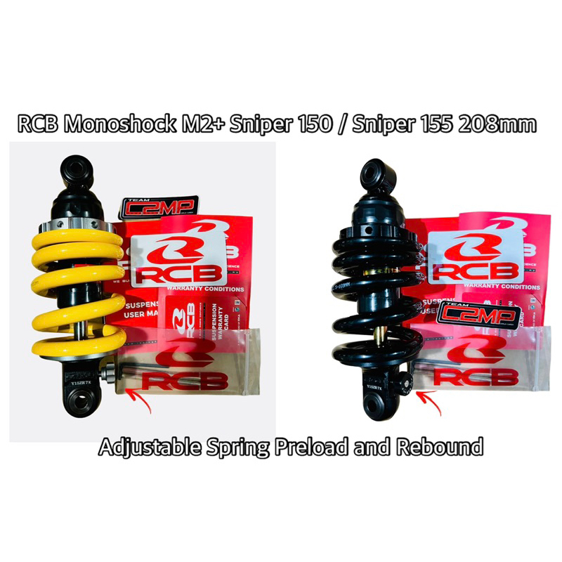 RCB Monoshock M2+ Line 208 mm Sniper 150 Sniper 155 | Shopee Philippines