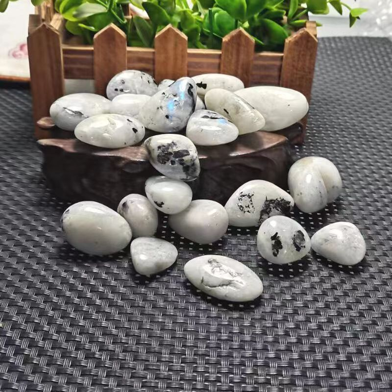 Natural Moonstone tumbled stone 15-30mm good luck charms healing ...
