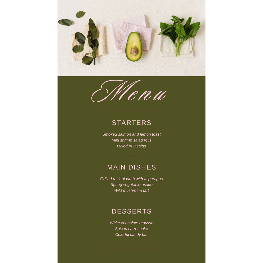 10 pcs Wedding Menu Card Reception Birthday Restaurant Event Menu Cards ...