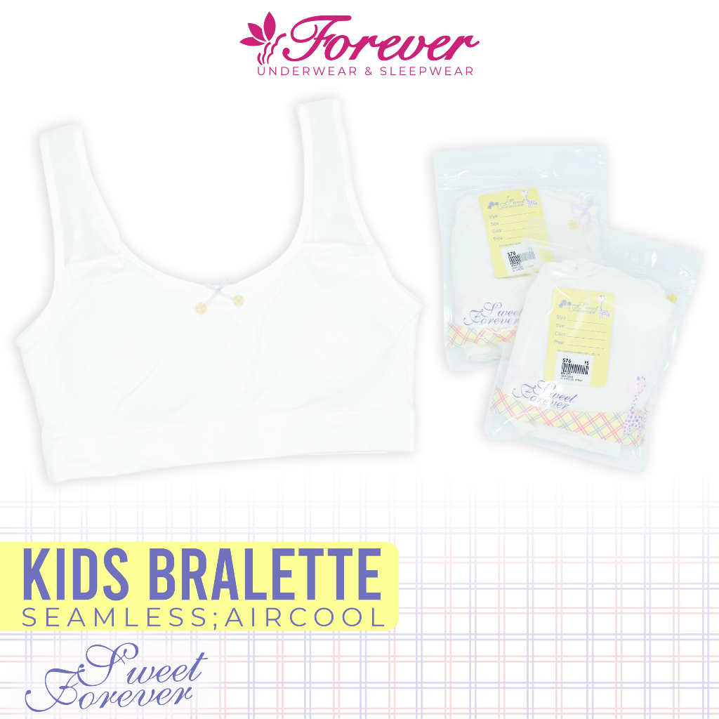 Sweet Forever S76 Kids Freesize Seamless Plain Bralette Aircool ...