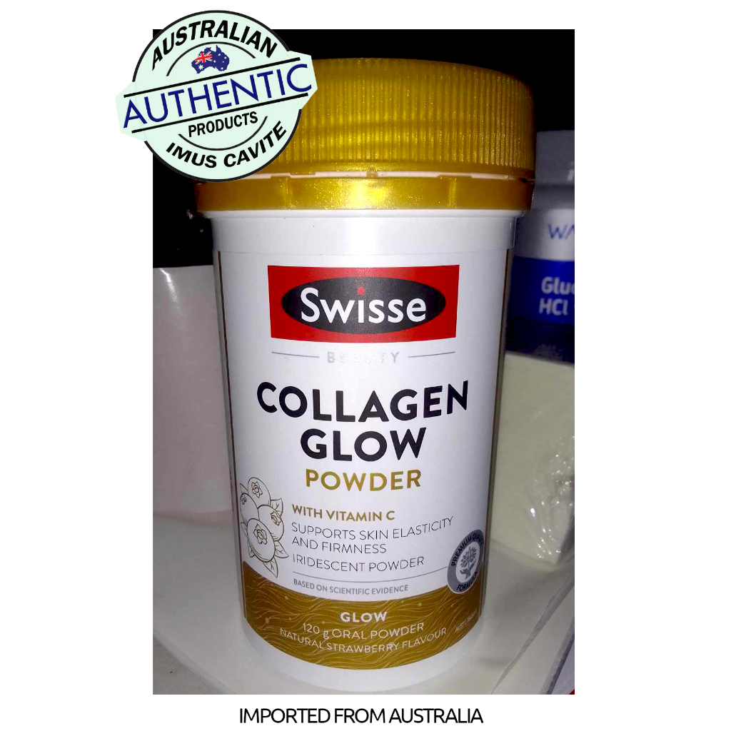 Swisse COLLAGEN GLOW POWDER with Vitamin C Strawberry Flavour (120g ...