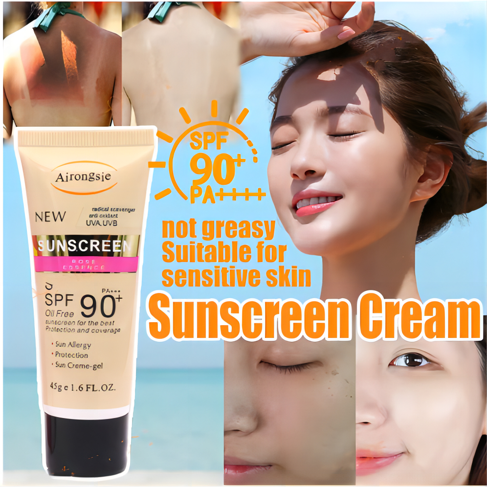SPF90+ Whitening Sunscreen Cream Long Lasting UV Protection Base Concealer Moisturizing ...