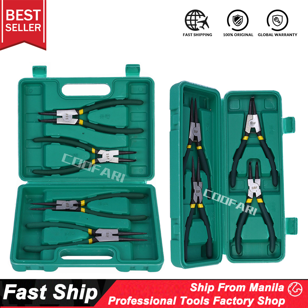 Cerclip 4pcs Snap Ring Pliers Mechanics Tool For Installing Or Removing ...