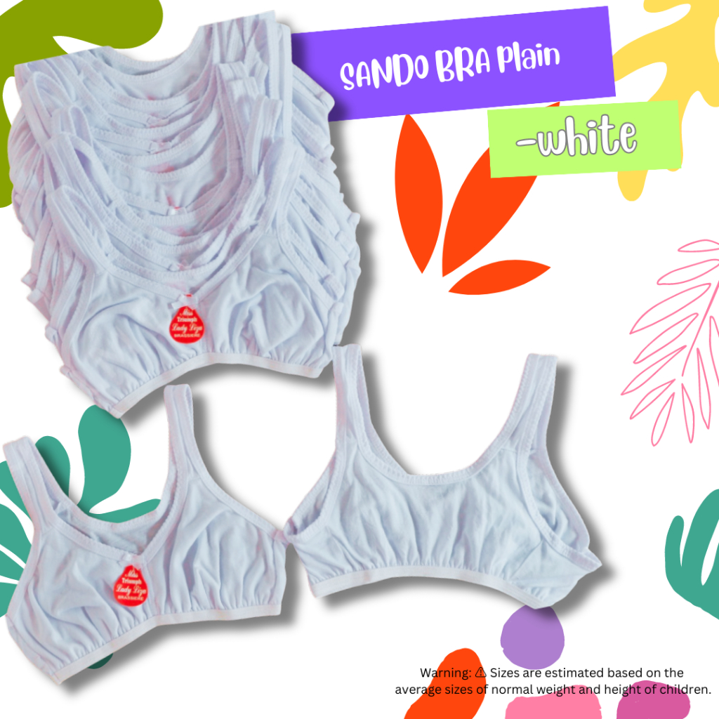 SANDO BRA PLAIN 4pcs | Shopee Philippines