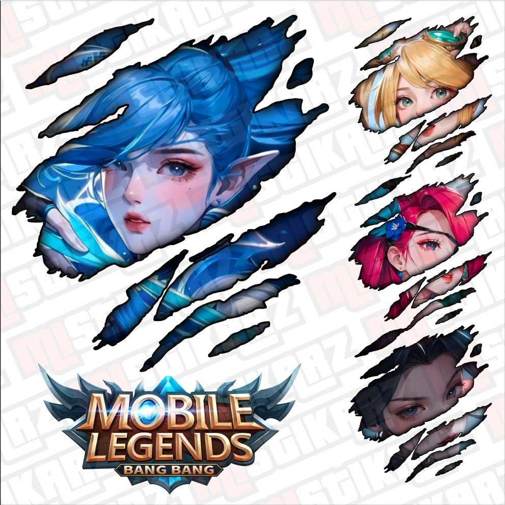 Mobile Legends Heroes Scratch Sticker - Vinyl Waterproof Sticker ...