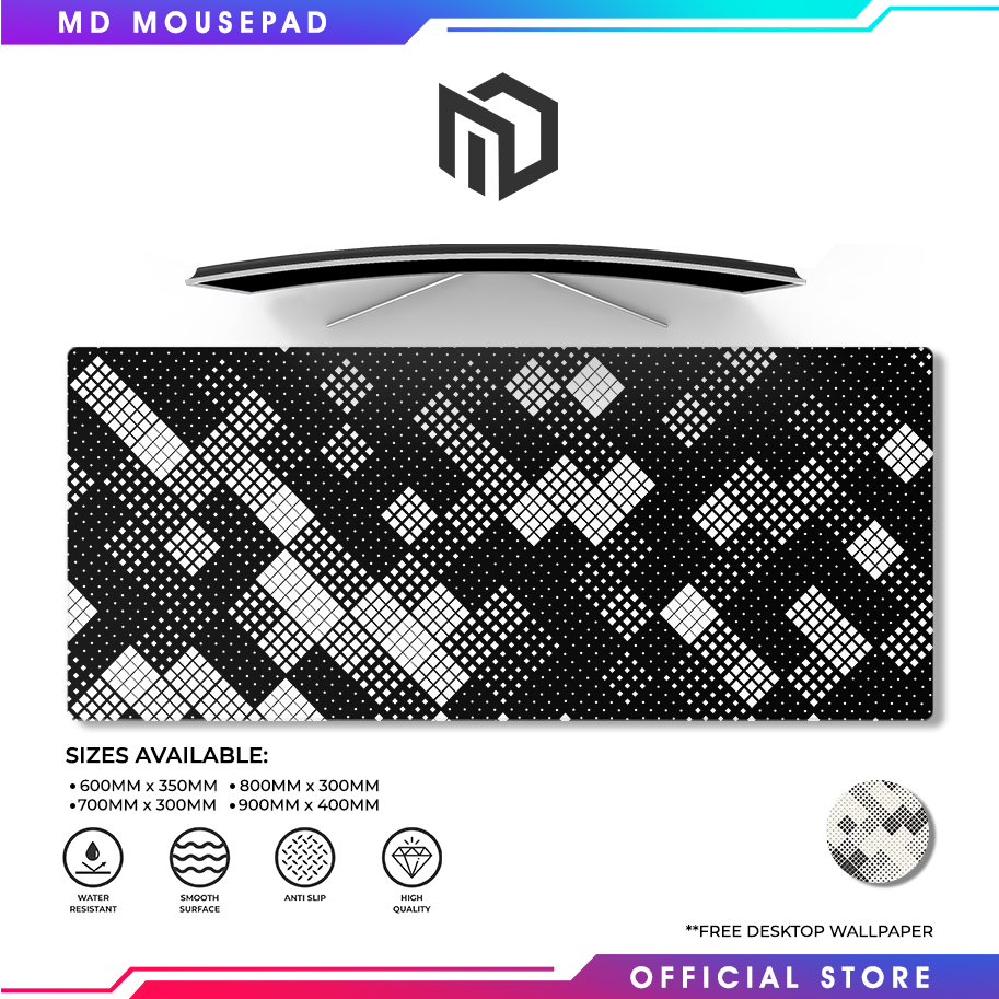 MD Mousepad | Geo 06 | Extended Mousepad | Large Gaming Mousepad | Long ...