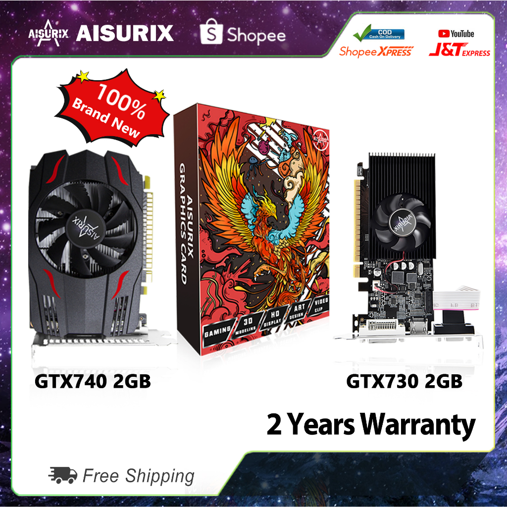 AISURIX GT 730 4G SFF Graphics Card GT 740 4G Gaming Office Computer ...