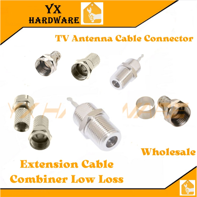 TV Antenna Coaxial Cable Connector RG6 / RG59 SMA Male Female Extension ...
