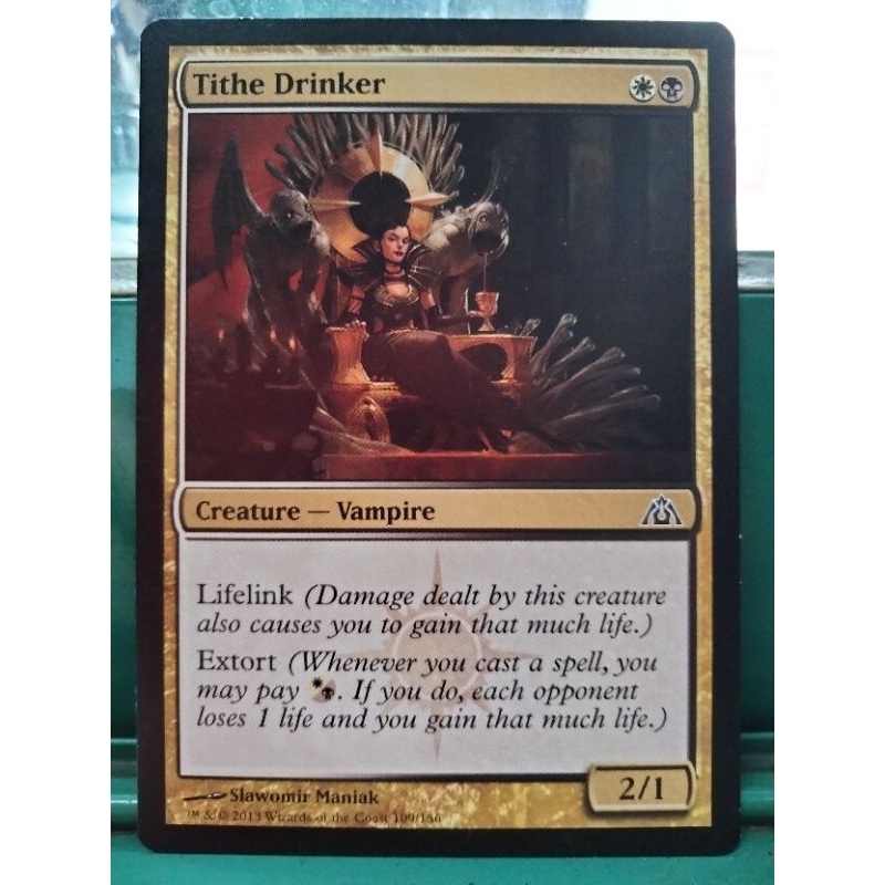 Magic: The Gathering(MTG) Card Tithe Drinker Dragon's Maze | Shopee ...