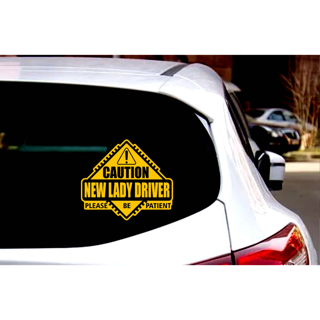 Caution New Driver/New Lady Driver Vinyl Sticker | Shopee Philippines