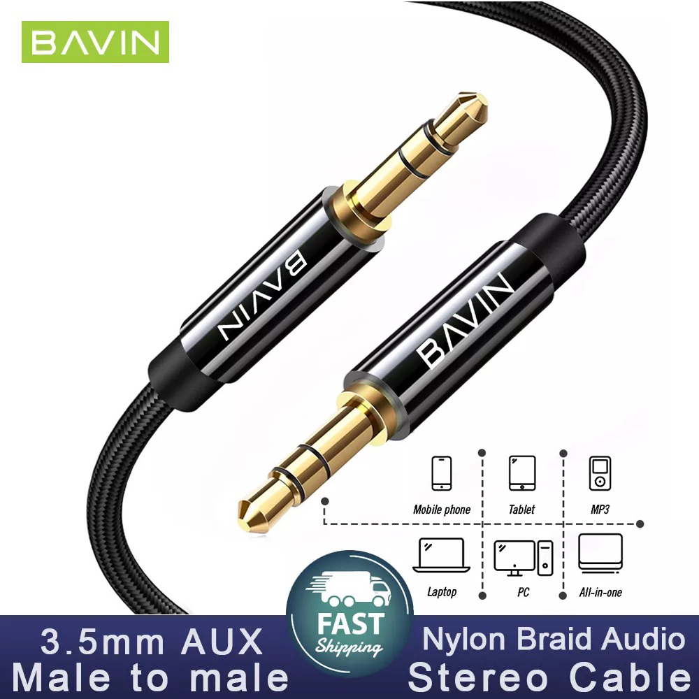 BAVIN AUX Cable 3.5mm Jack Cord Male to Male Aux Audio Cable Jack AUX16 ...