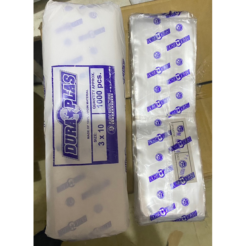 3x10 Dura Blue Clear plastic .0011 thickness for oil langis repack 100 ...