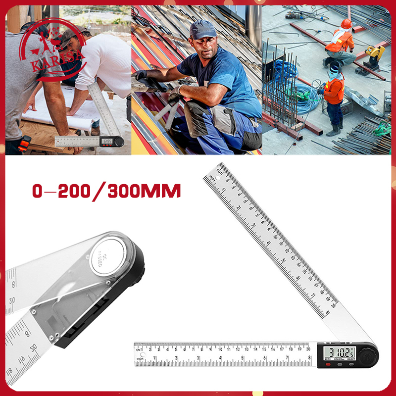 300mm Digital Angle Ruler Protractor Plastic Digital Angle Finder 360 ...