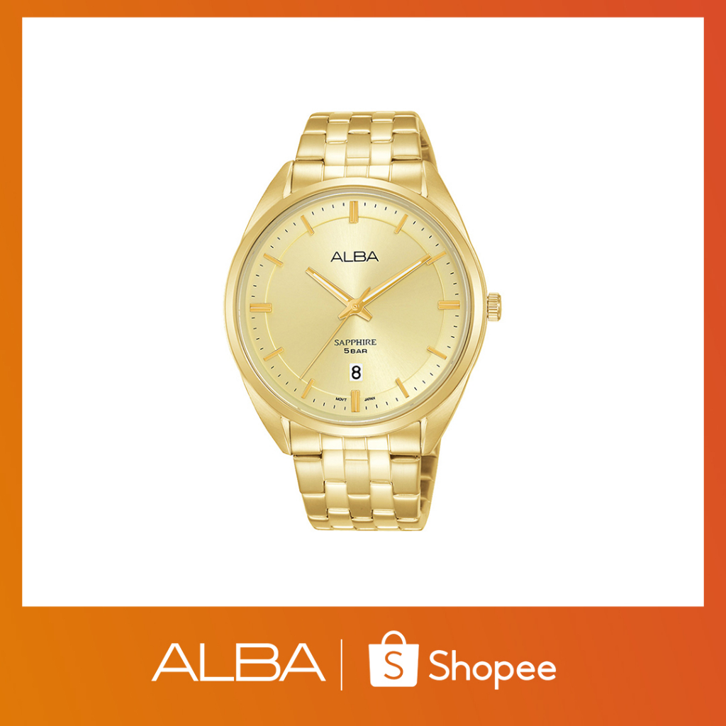 ALBA Philippines Gold Dial Stainless Steel Strap AS9L06X1 Quartz Men's ...