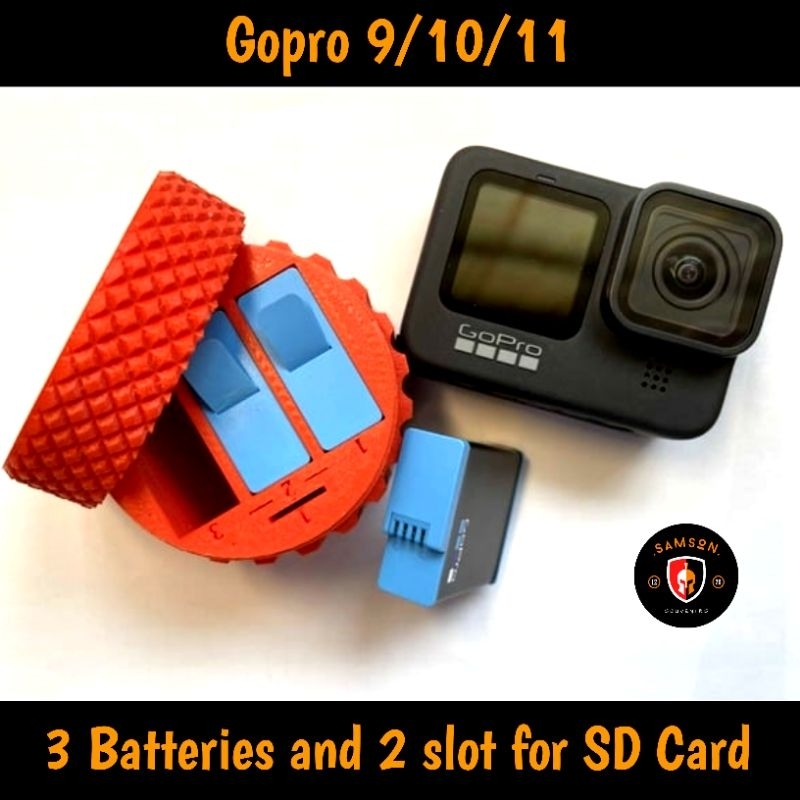 GoPro Hero 9/10/11 Battery and MicroSD Card Travel Case Shock ...