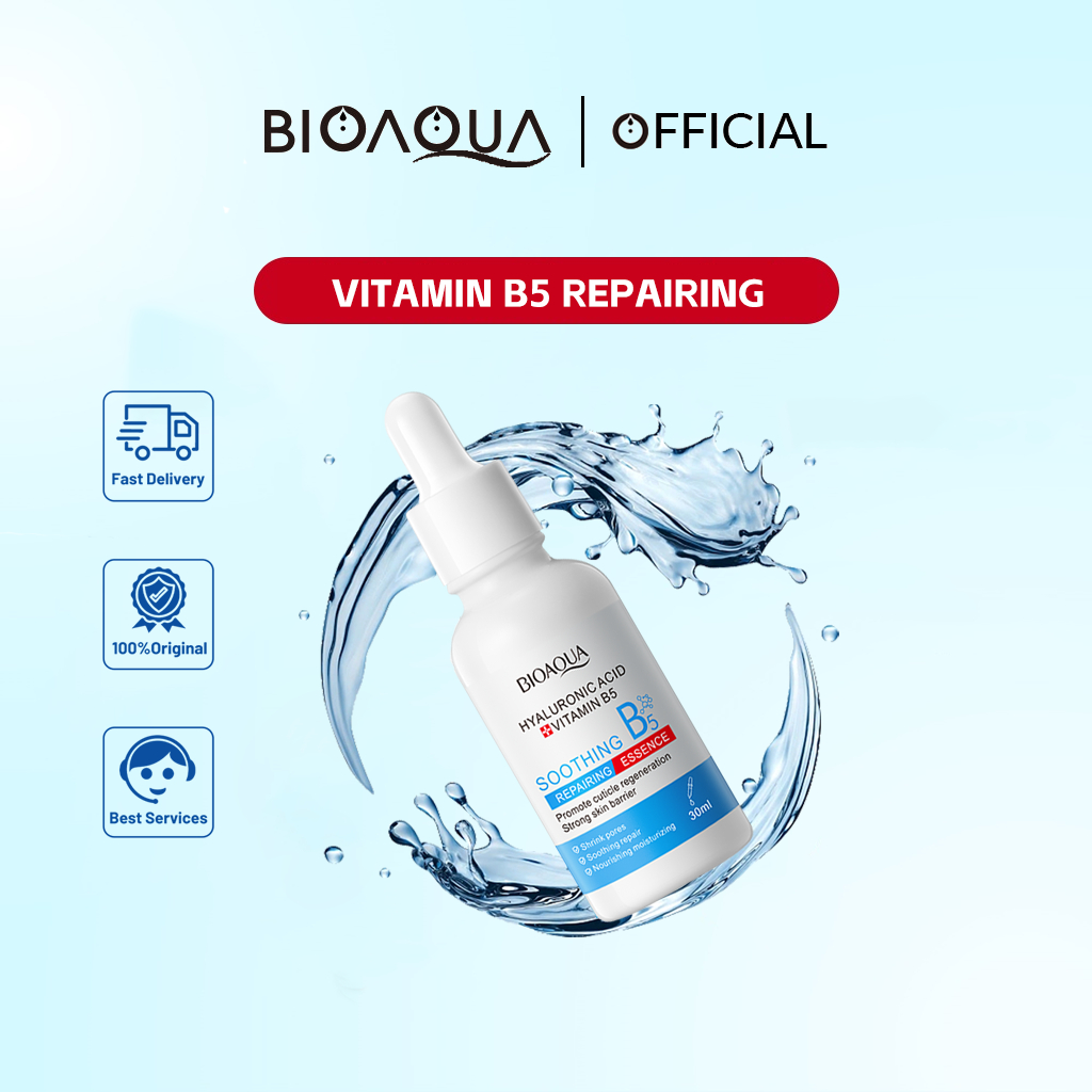BIOAOUA Vitamin B5 Hyaluronic Acid Soothing Repair Essence Liquid ...