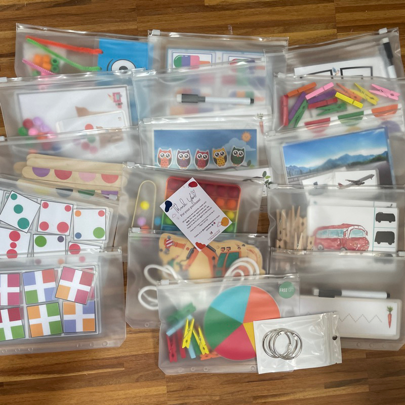 BUNDLE for Grab & Go Learning kits (Travel Montessori Activities Kit ...