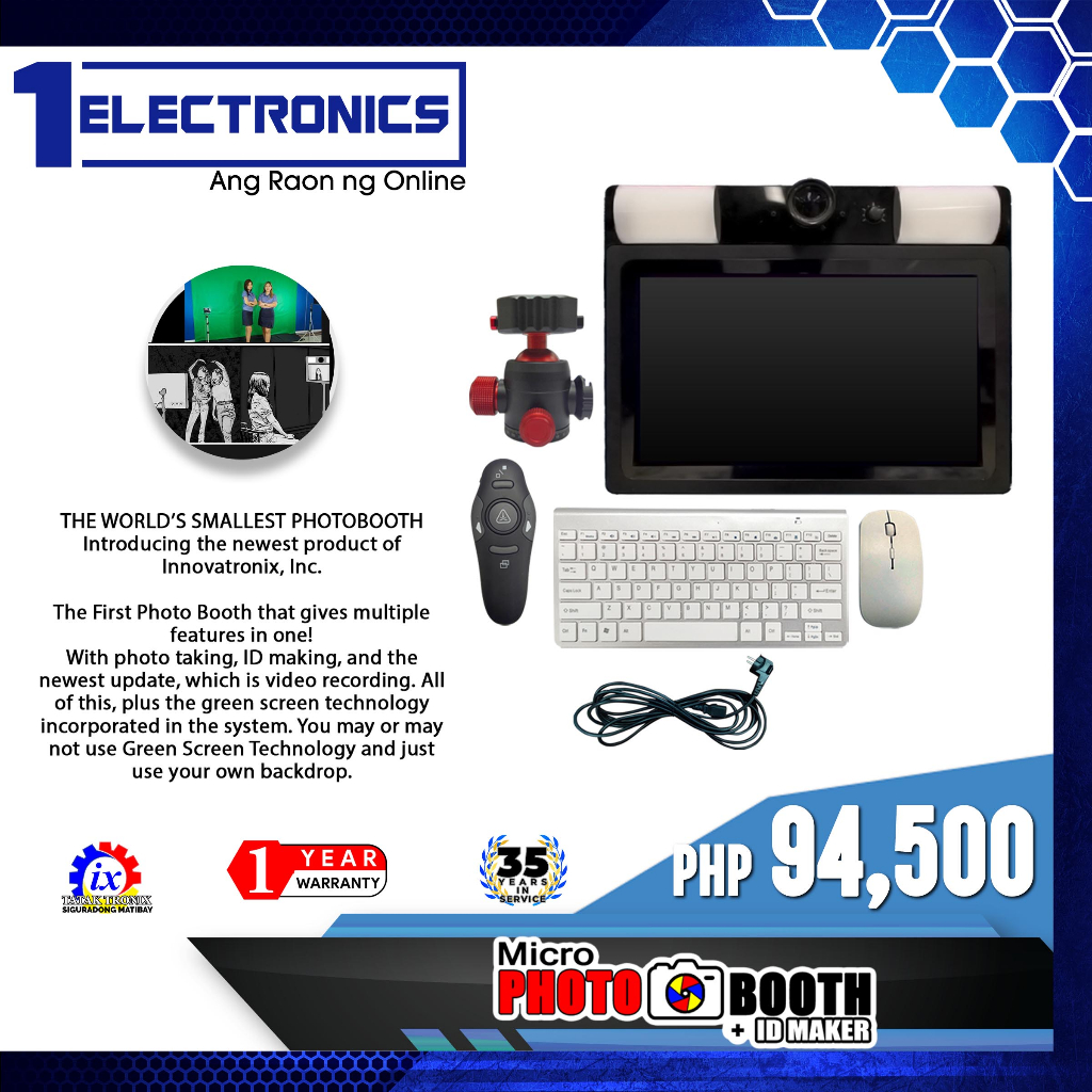 1Electronics MicroPhotoBooth + IDMaker – Micro Photo Booth Machine with ...