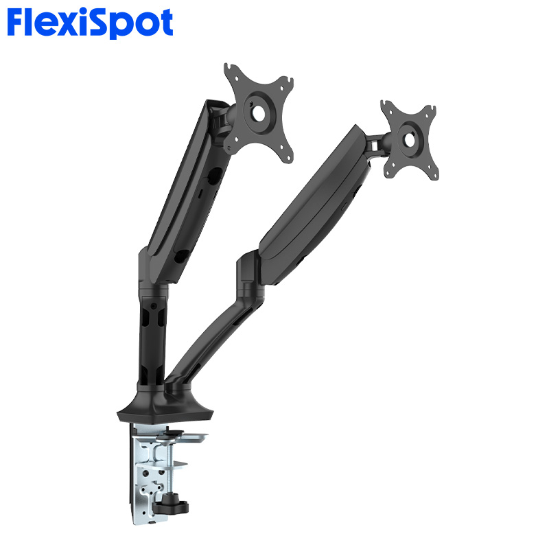 FlexiSpot F7D Dual Gas Spring Monitor Desk Mount LCD Stand Clamp and ...