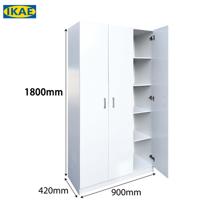 IKAE Wood Wardrobe Cabinet Plastic Wardrobe Storage Clothes Wooden ...