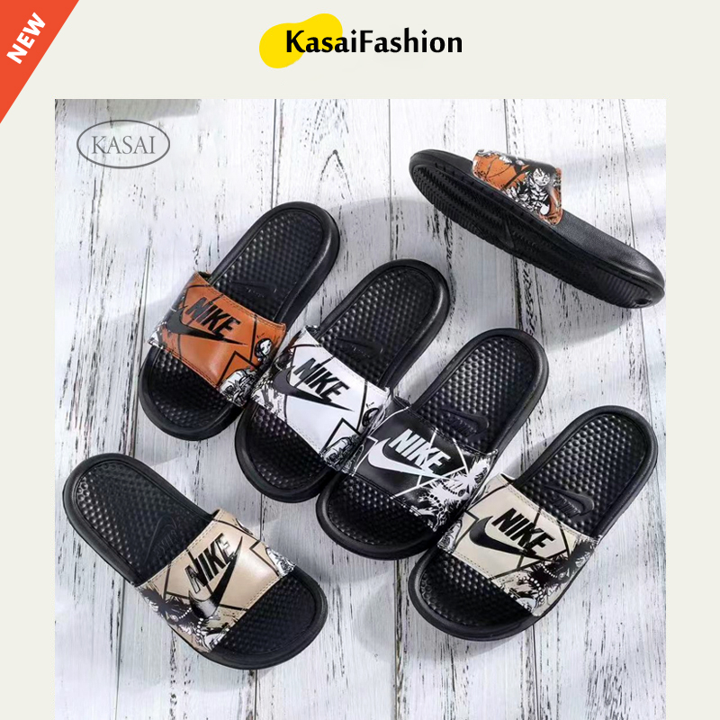 KASAI benassi casual slippers for men original one piece cartoon youth ...