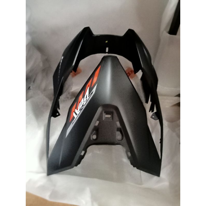 Cover Set Front Matt Black Orange Sticker Beat Fi V2 | Shopee Philippines