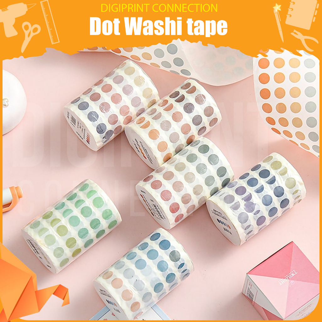 Colored Dots Washi Tape Journal Design Dots Sticker Tape Scrapbook ...