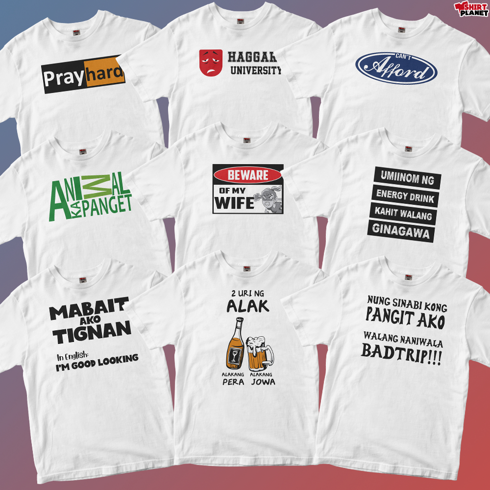 Shirt planet Pinoy spoof Funny T-shirt Jokes Haggard University, Beware ...