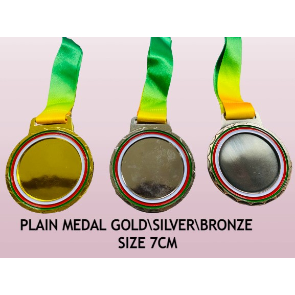 Blank Plain Medal PREMIUM LACE ( 7CM ) AVAILABLE COLORS- ( GOLD ...