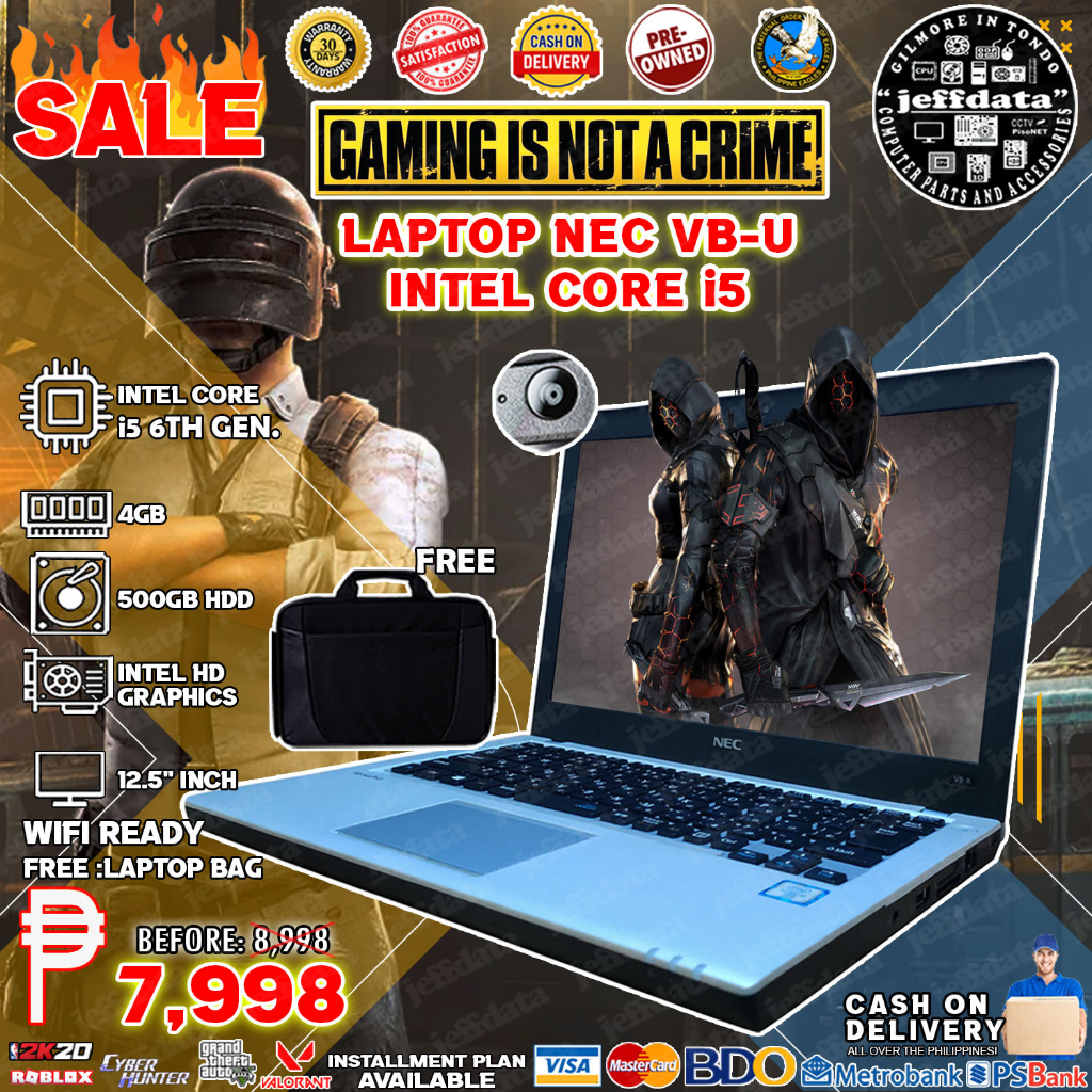 Laptop Nec Versapro VB-U Intel Core i5-6th gen 4gb ddr3 500gb HDD 12.5 ...