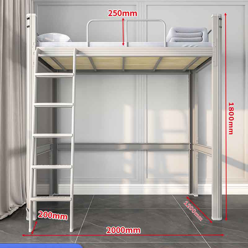 180 * 200 * 90/120CM Loft Bed Frame Double Single Bed Frame Elevated ...