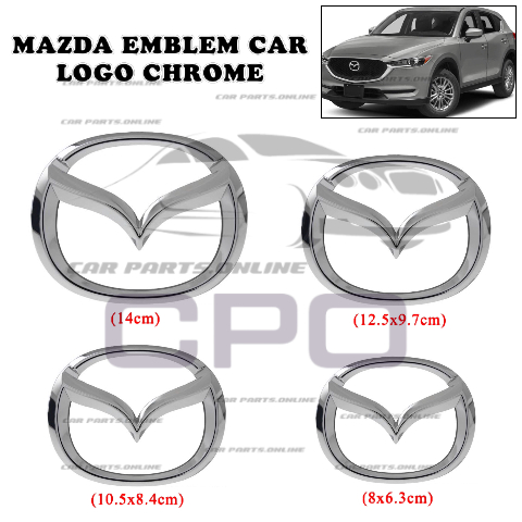 CPO MAZDA Car Logo Emblem Car Front Grille Emblem Logo Rear Trunk Badge ...
