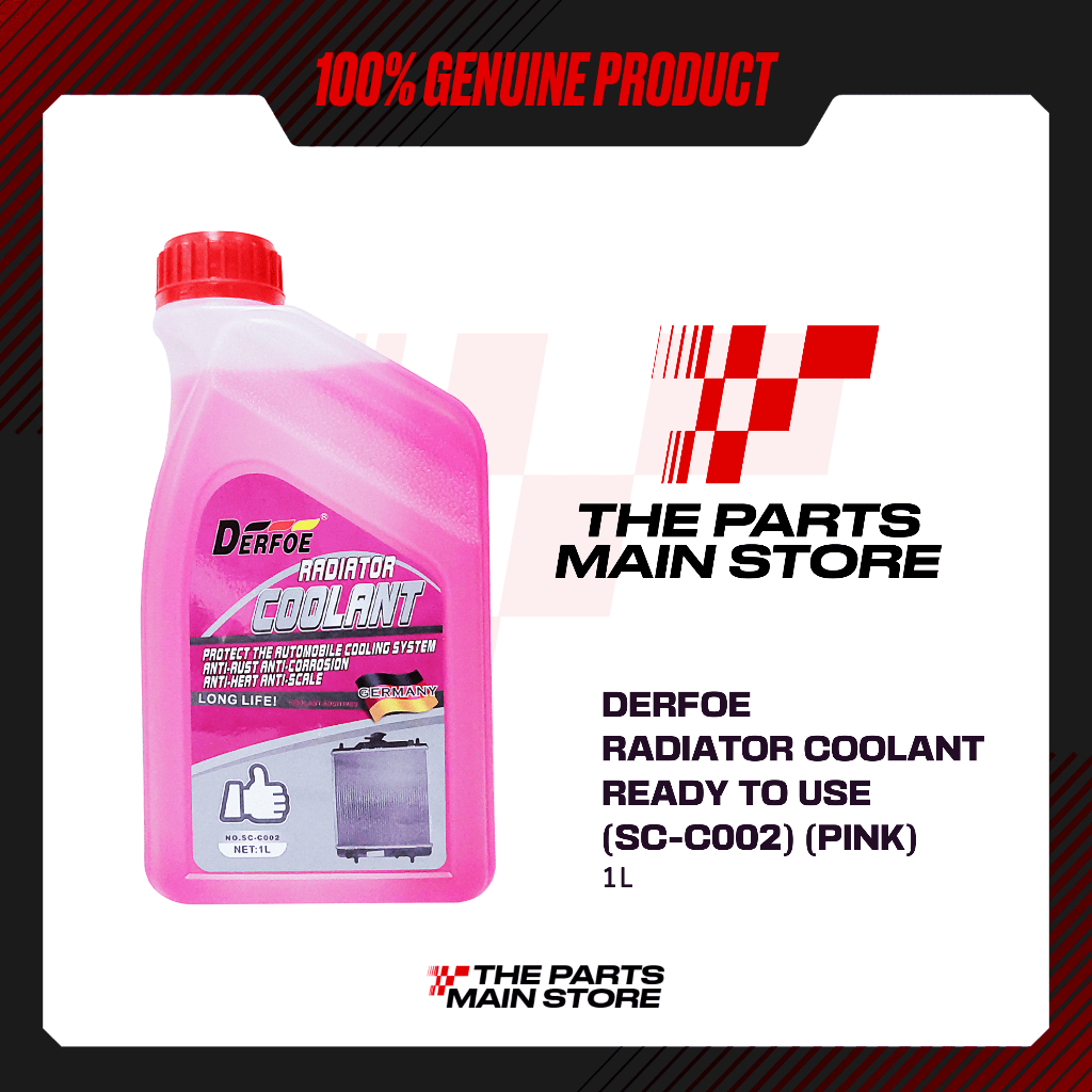 DERFOE RADIATOR COOLANT READY TO USE PINK (SC-C002) 1L | Shopee Philippines