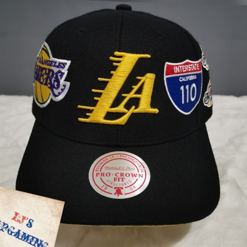 MICHELL N NESS PRO CROWN FIT LOS ANGELES LAKERS MULTI PATCH | Shopee ...