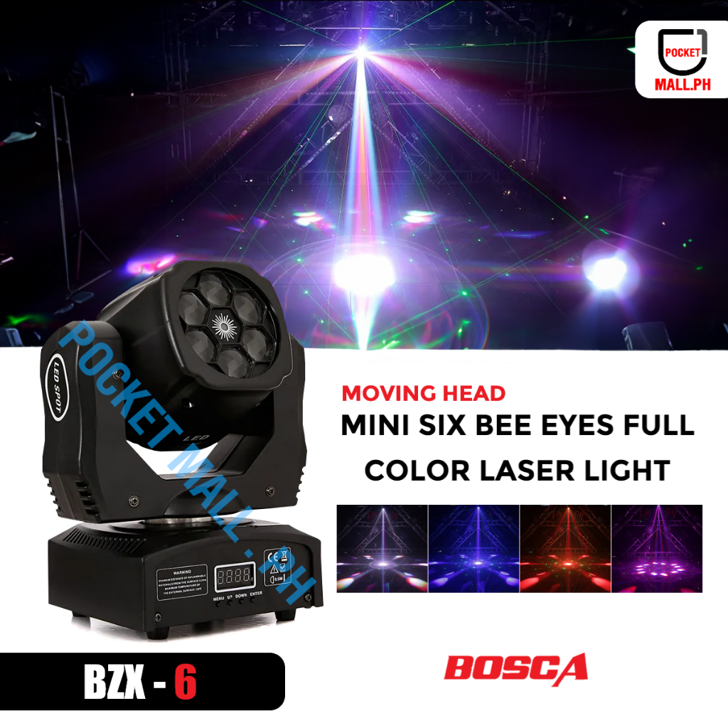 BOSCA Stage Light Mini 6 bee eyes laser light Moving Head Stage ...