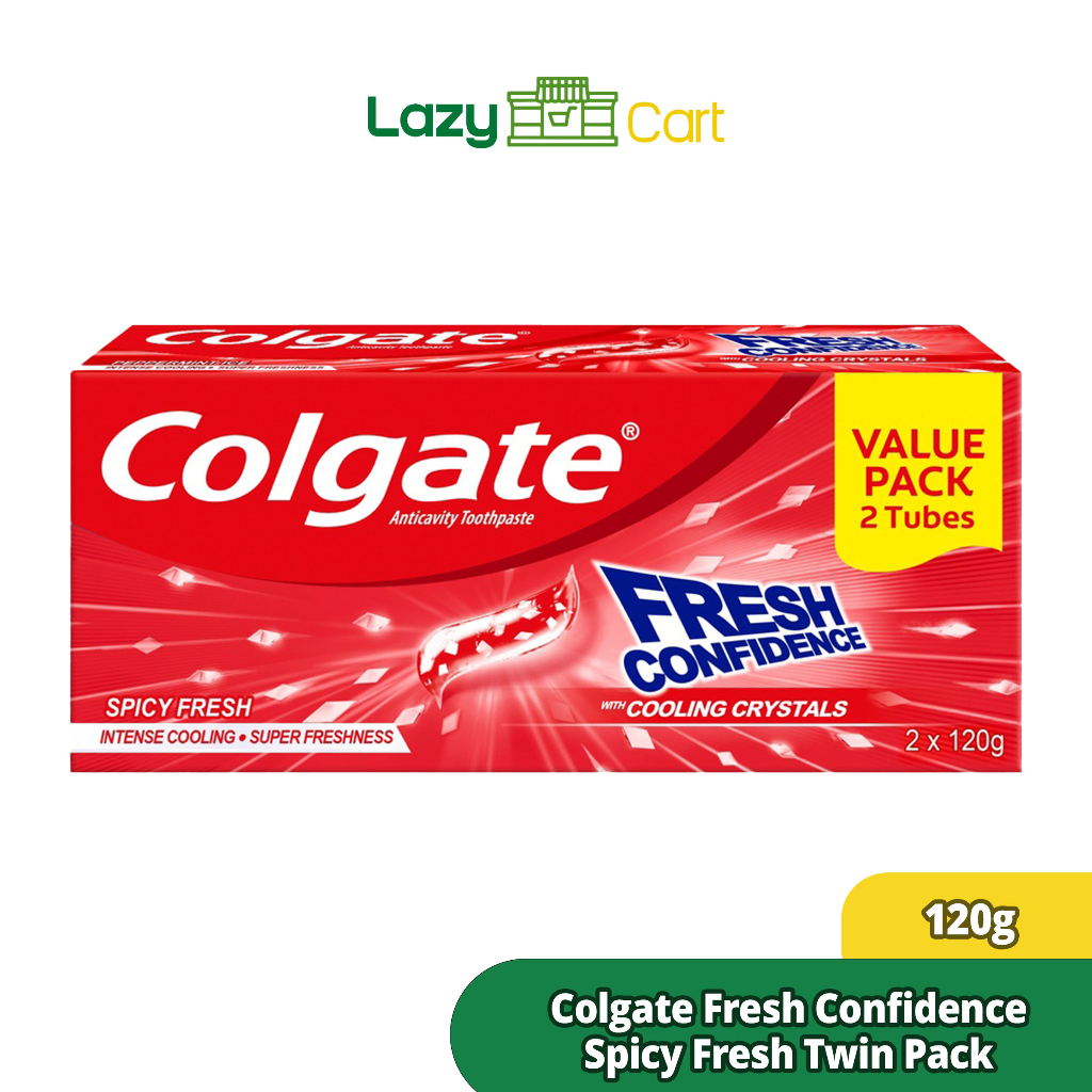 Lazycart 120g Twin Pack Colgate Fresh Confidence Spicy Fresh Toothpaste ...