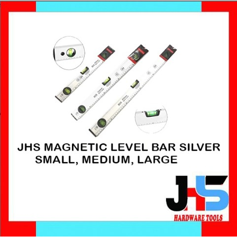 JHS ALUMINUM LEVEL BAR WITH MAGNET 60MM, 50MM, 40MM, 30MM (SILVER ...