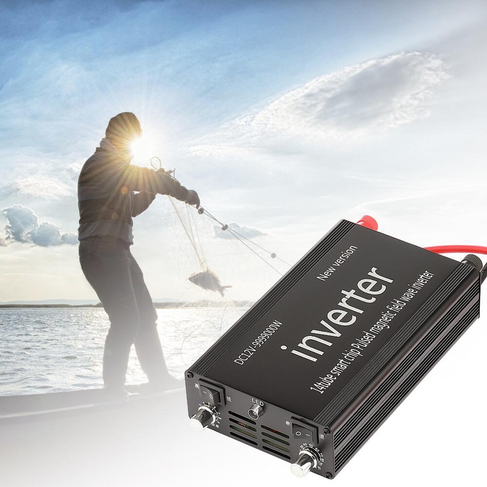 9999000W 12V DC Ultrasonic Inverter Electro Fisher Fish Shocker Stunner ...