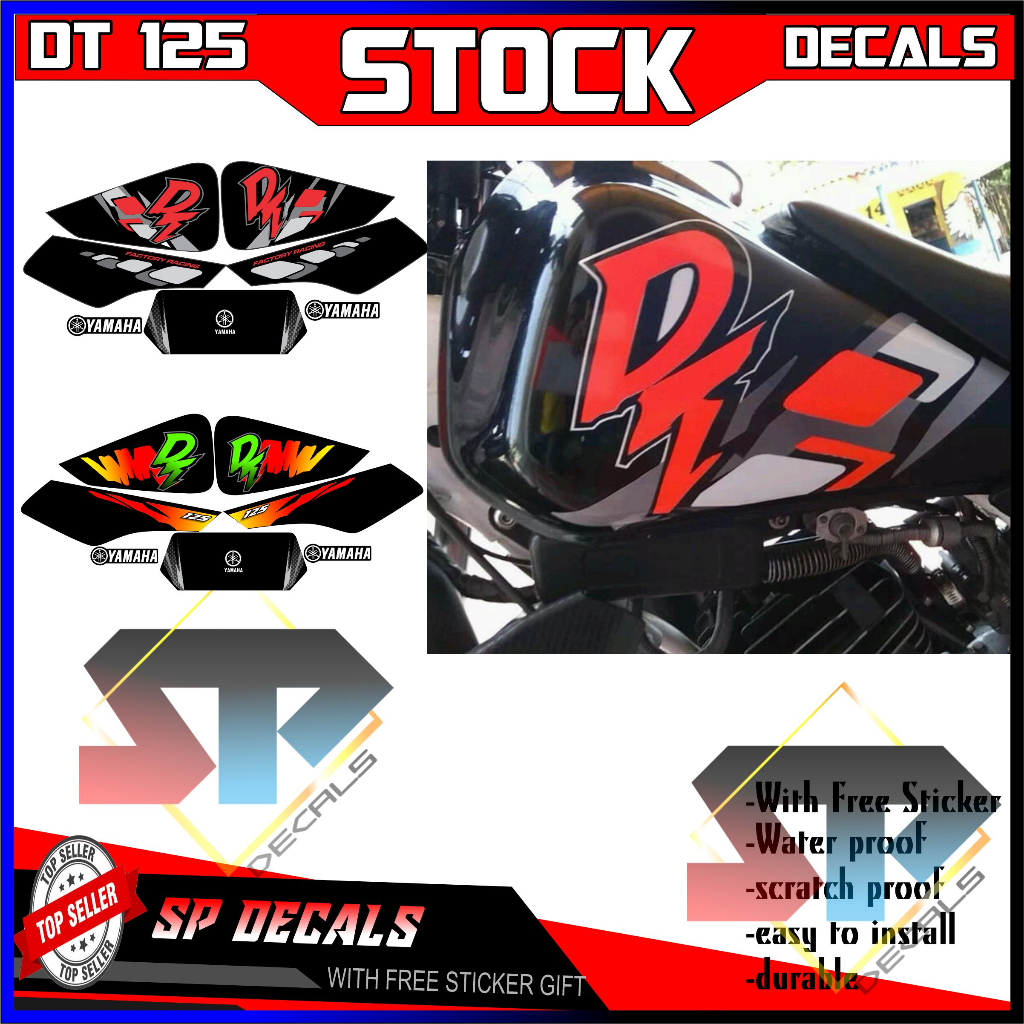 DT 125 Yamaha stock sticker decals set durable and high quality ...