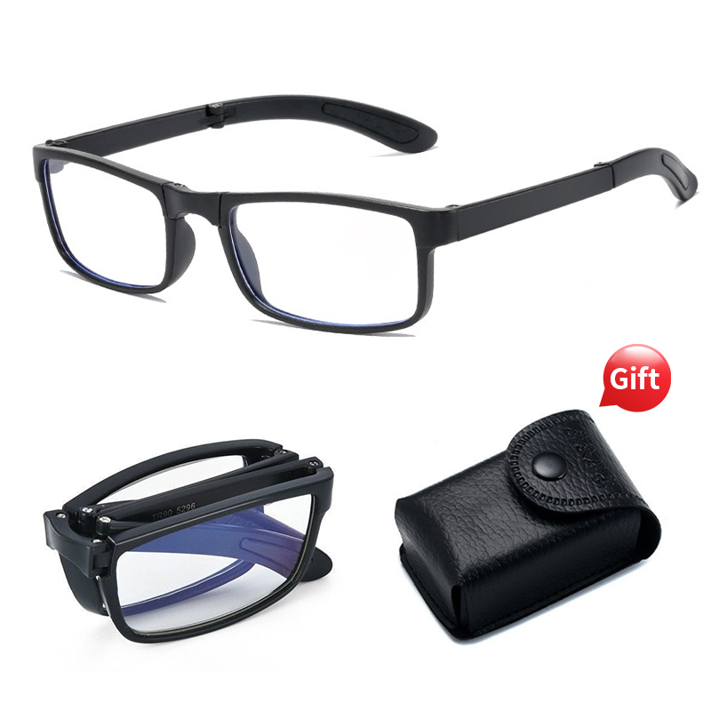 Foldable Reading Glasses with Free Case Men Anti-blue Light Folding ...