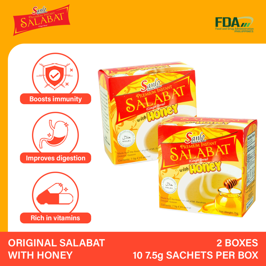 Sanlo Salabat Premium Instant Ginger Tea - HONEY (Bundle of 2) | Shopee ...