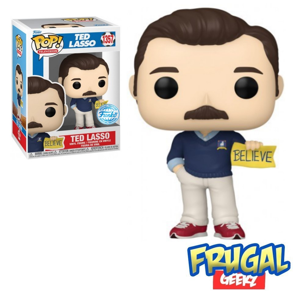 Funko Pop! Television: Ted Lasso - Ted Lasso with Believe Sign Special ...