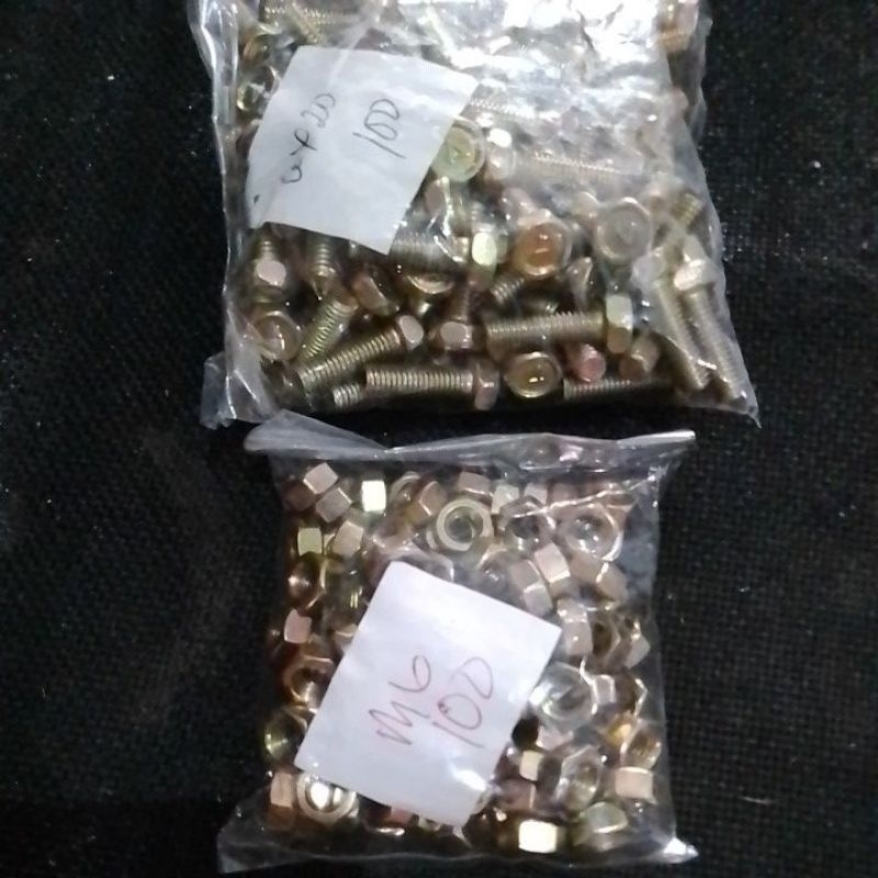BH bolt 6MM 100 PCs with Nut ( #10 sa yabe) | Shopee Philippines