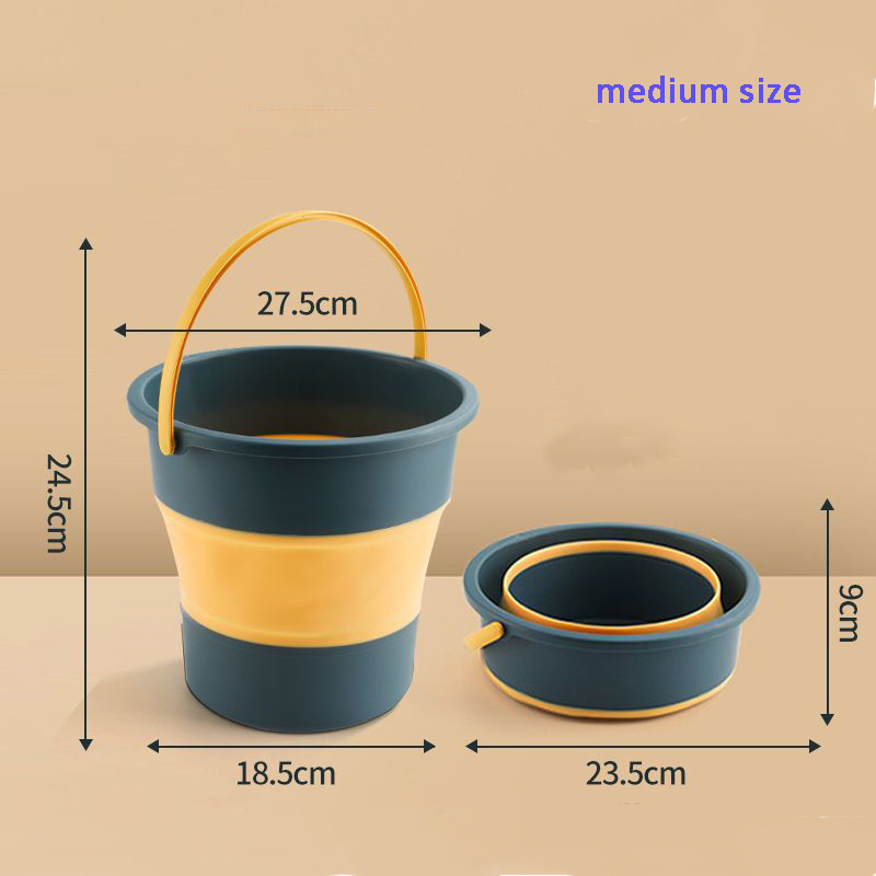 Portable camping aesthetic foldable timba bucket with cover collapsible ...