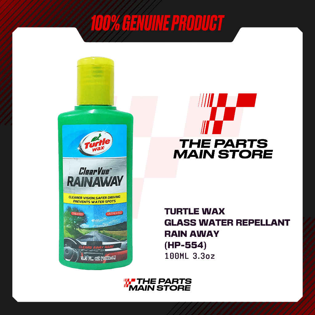 TURTLE WAX GLASS WATER REPELLANT RAIN AWAY (HP-554) 100ML 3.3OZ ...