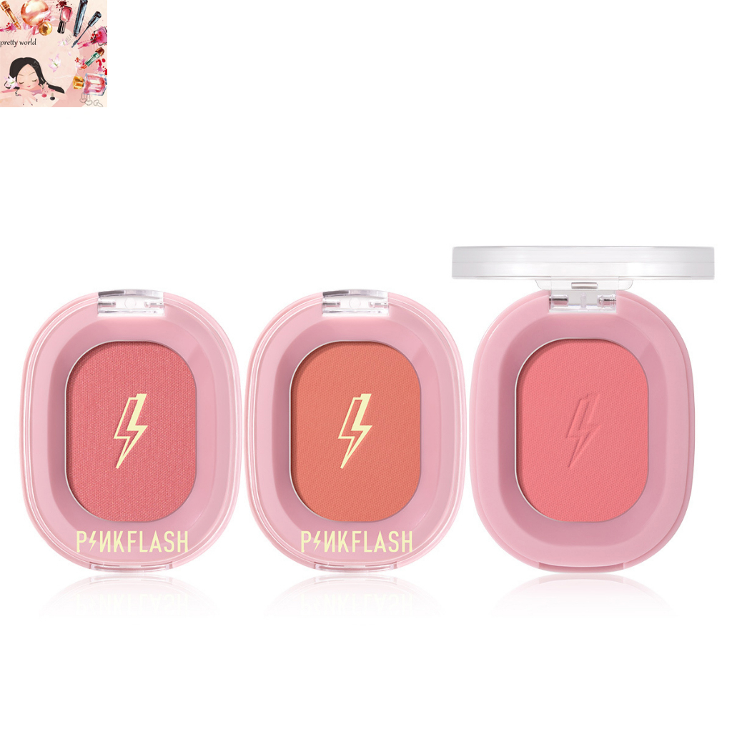 PINKFLASH High Pigment Blush Soft Waterproof Powder Naturally Pigmented ...