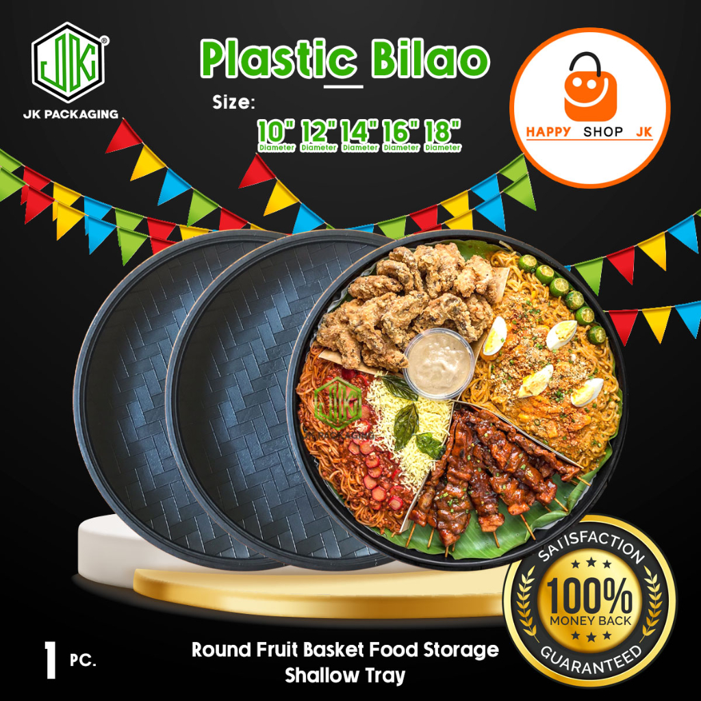 BLACK PLASTIC BILAO SIZE 10,12,14,16,18 REUSABLE AND ENVIRONMENTAL JK ...